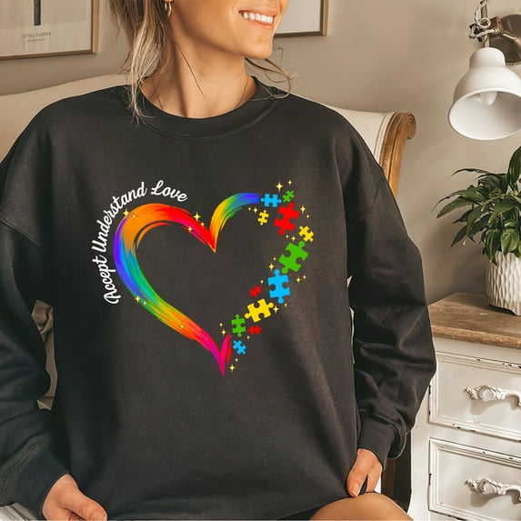 Autism Accept Understand Love Shirt, Puzzle Piece Shirt, Autism Shirt, Autism Awareness Sh ...