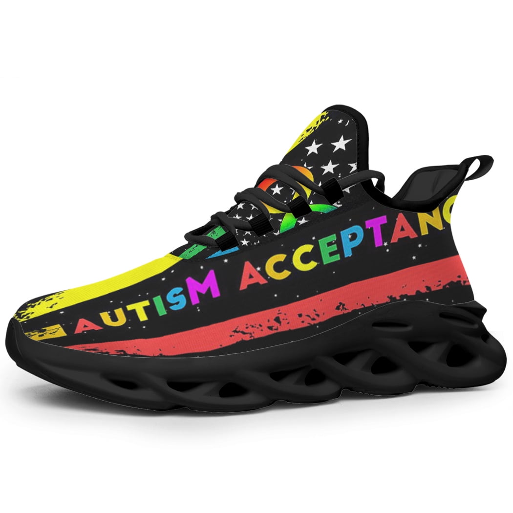 Autism Acceptance American Shoes Trail Running Shoe Non-Slip Breathable ...