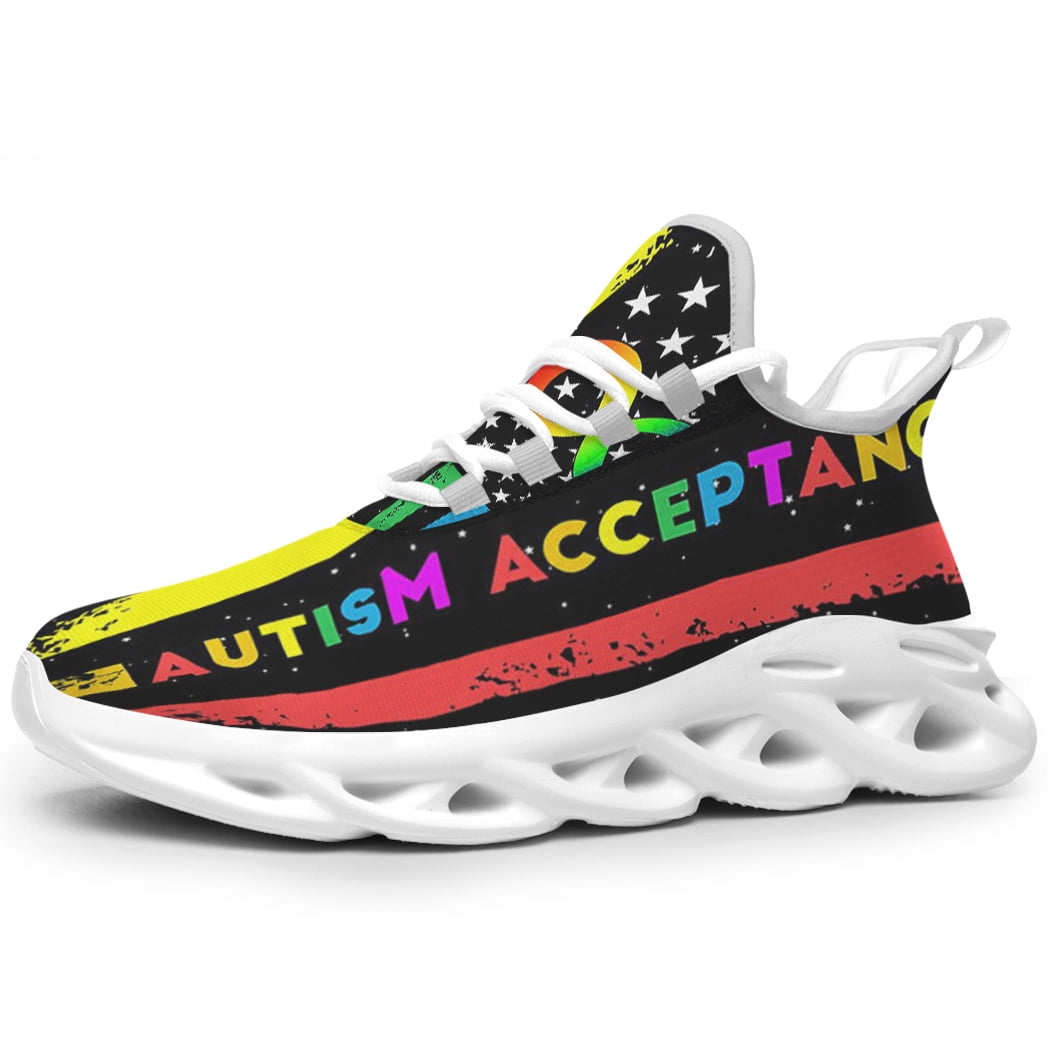 Autism Acceptance American Shoes Trail Running Shoe Non-Slip Breathable ...