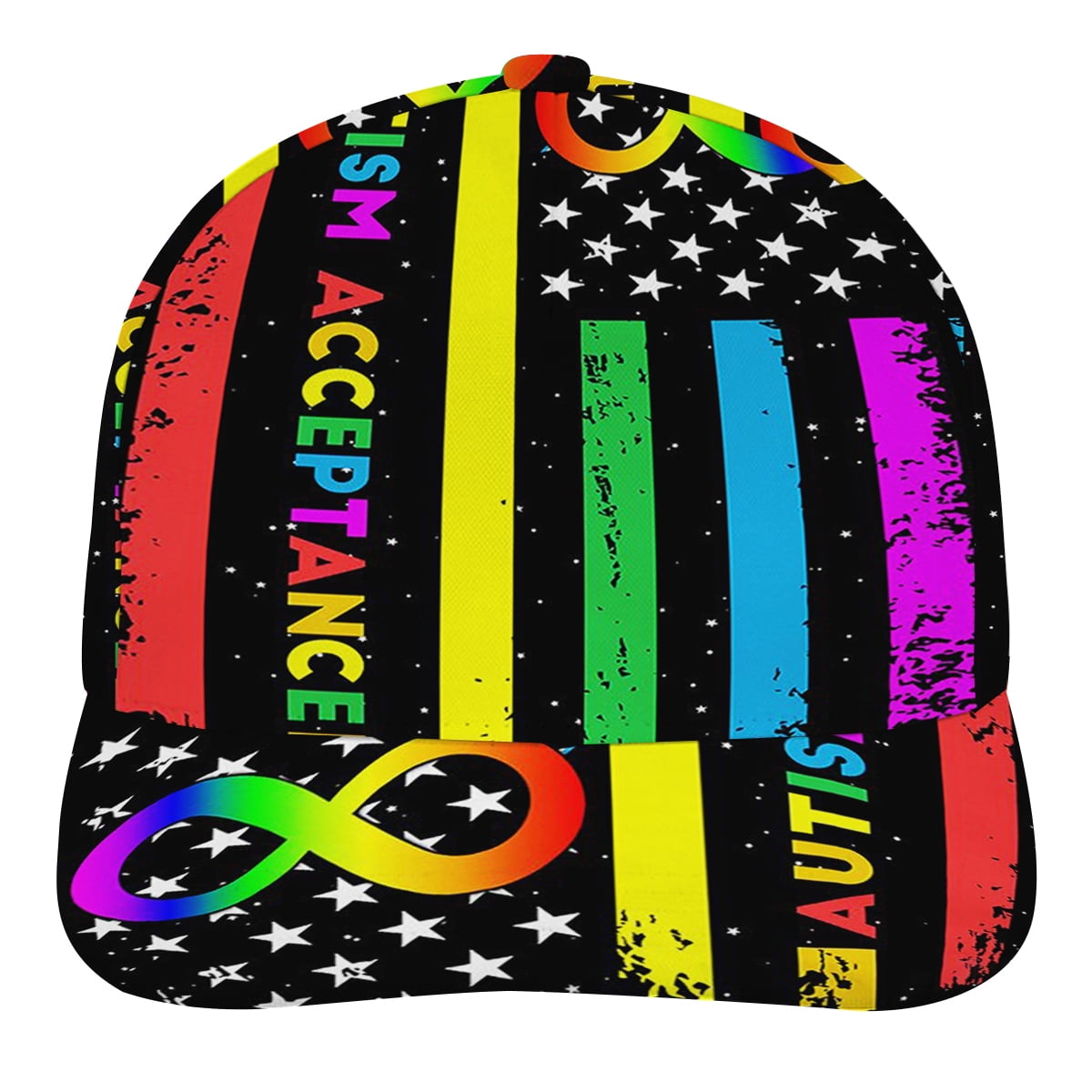 Autism Acceptance American flag baseball cap hat - Walmart.com