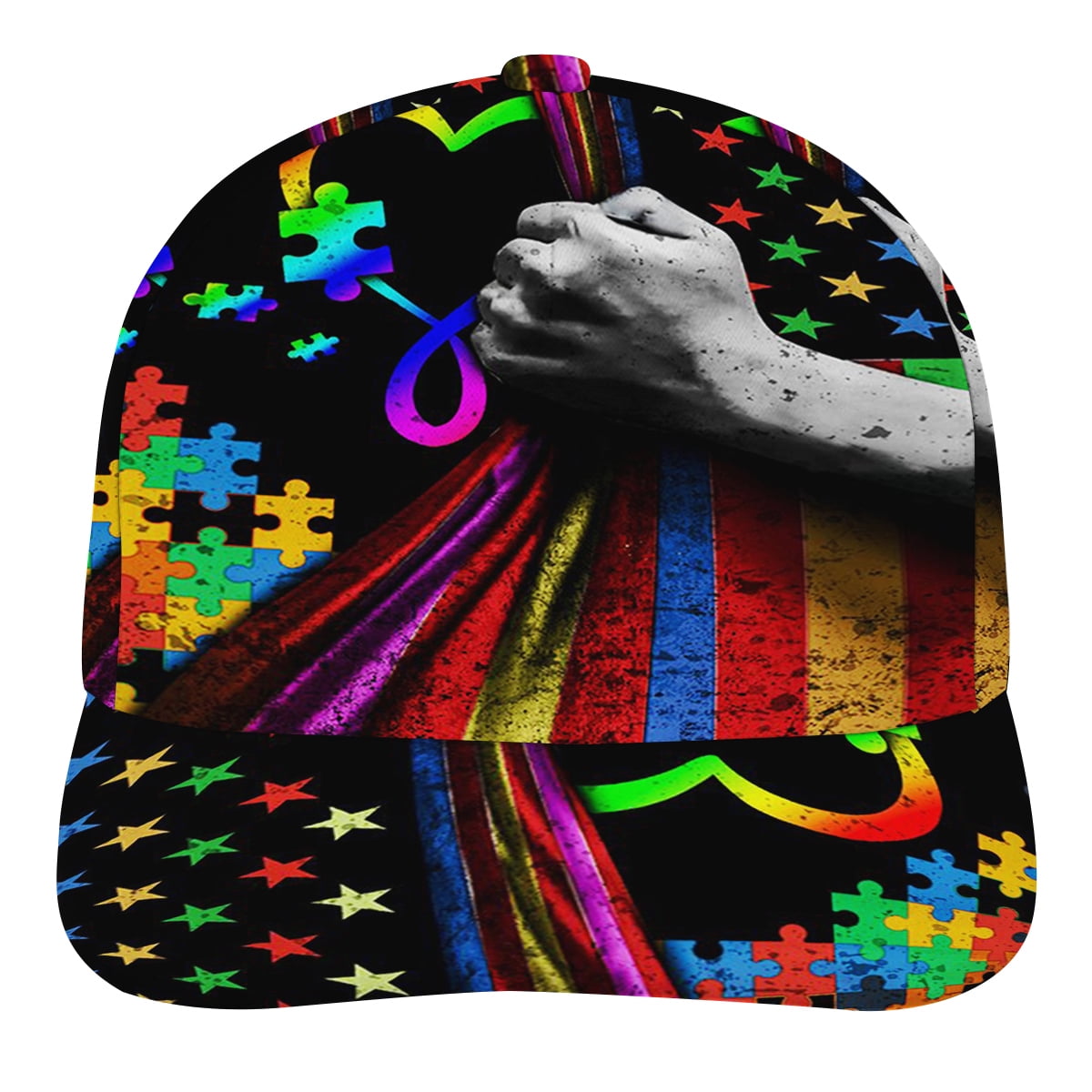 Autism Acceptance Heart baseball cap hat - Walmart.com