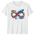 Autism Acceptance Infinity Feather Puzzle T-Shirt Social Cause All Size ...