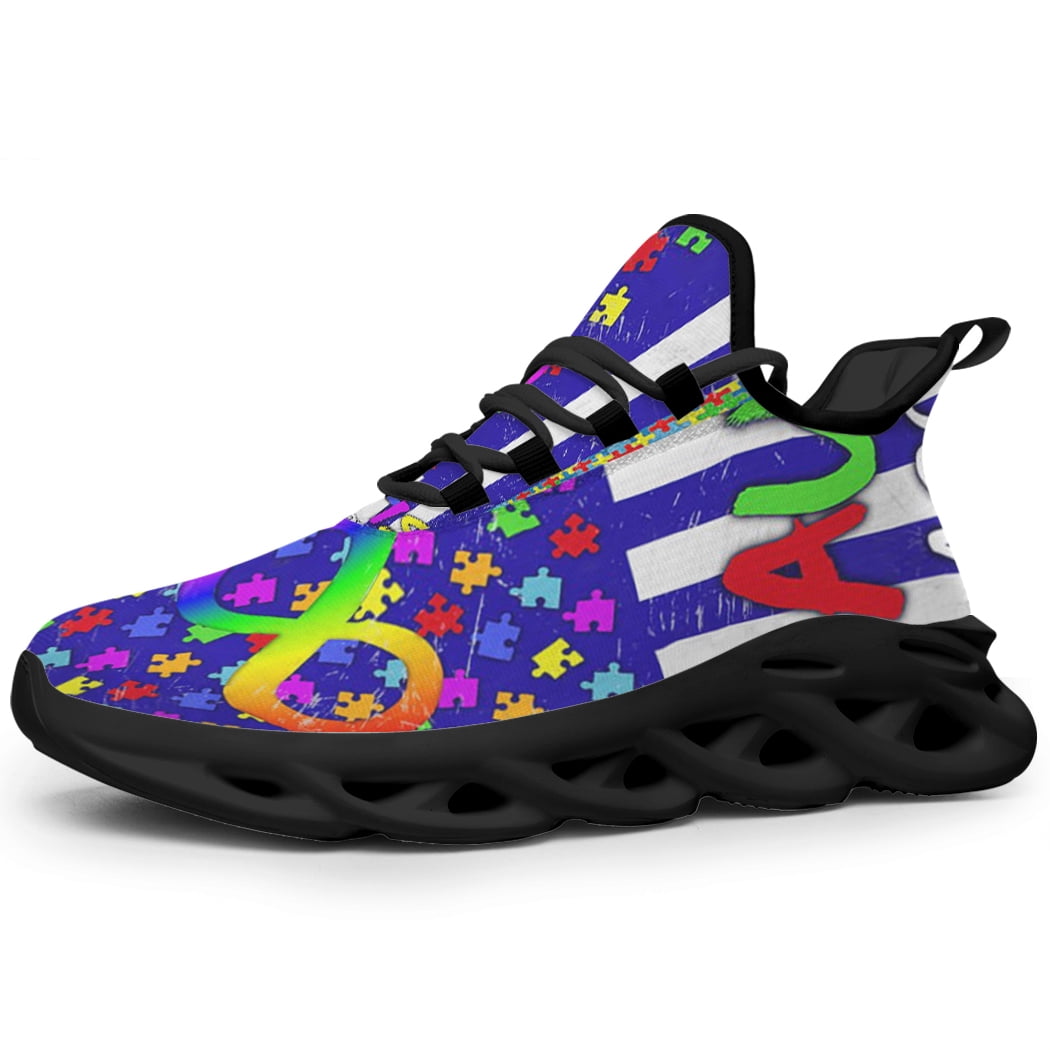 Autism Acceptance Shoes Trail Running Shoe Non-Slip Breathable ...