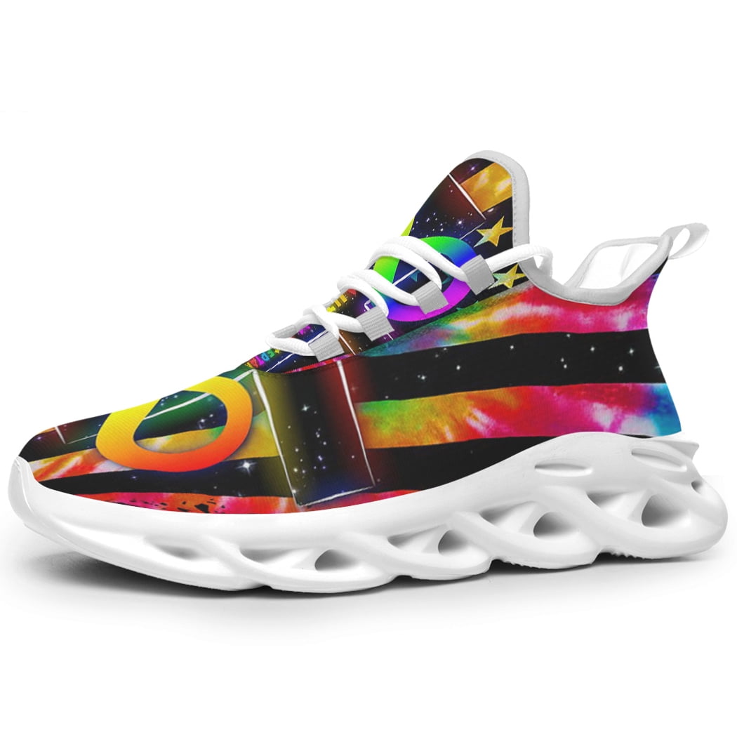 Autism Acceptance Tie Dye Shoes Trail Running Shoe Non-Slip Breathable ...