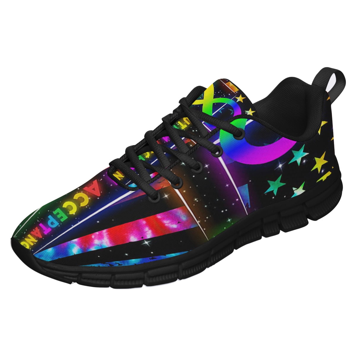 Autism Acceptance Tie Dye Shoes for Men Women Running Shoes Lightweight ...