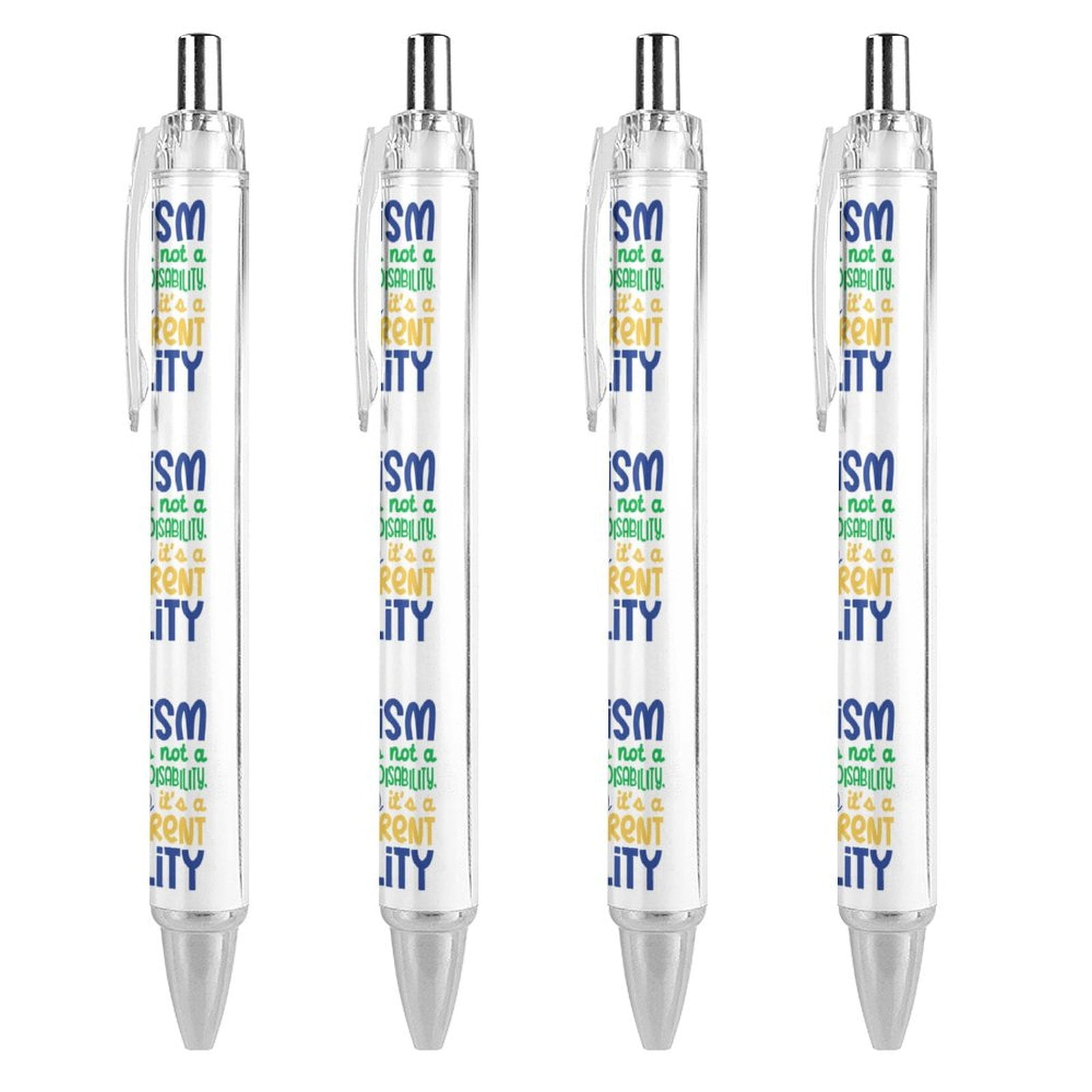 Autism Acceptance Week Ballpoint Pen Retractable Pens Black Writing Pen ...