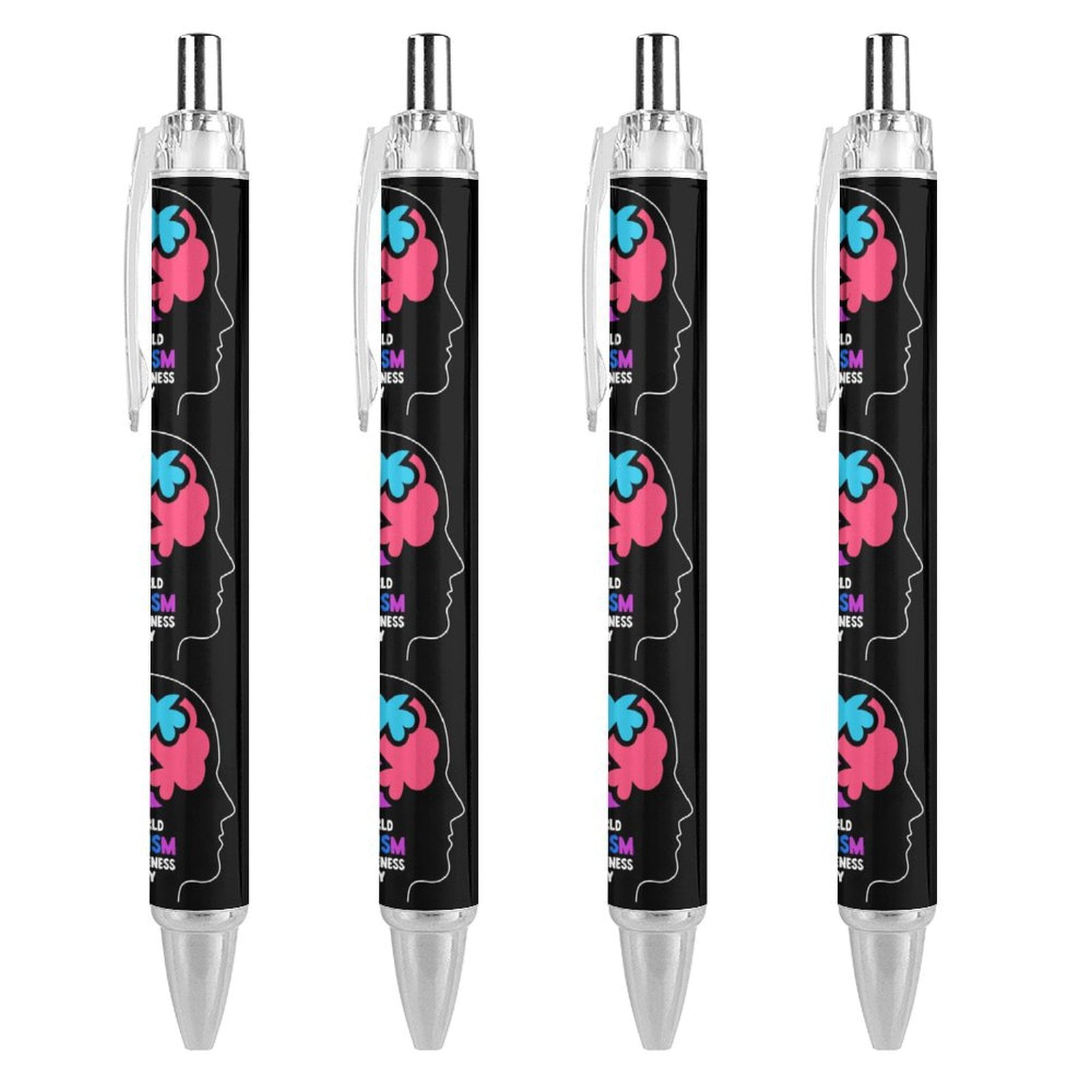 Autism Acceptance Week Ballpoint Pen Retractable Pens Black Writing Pen ...