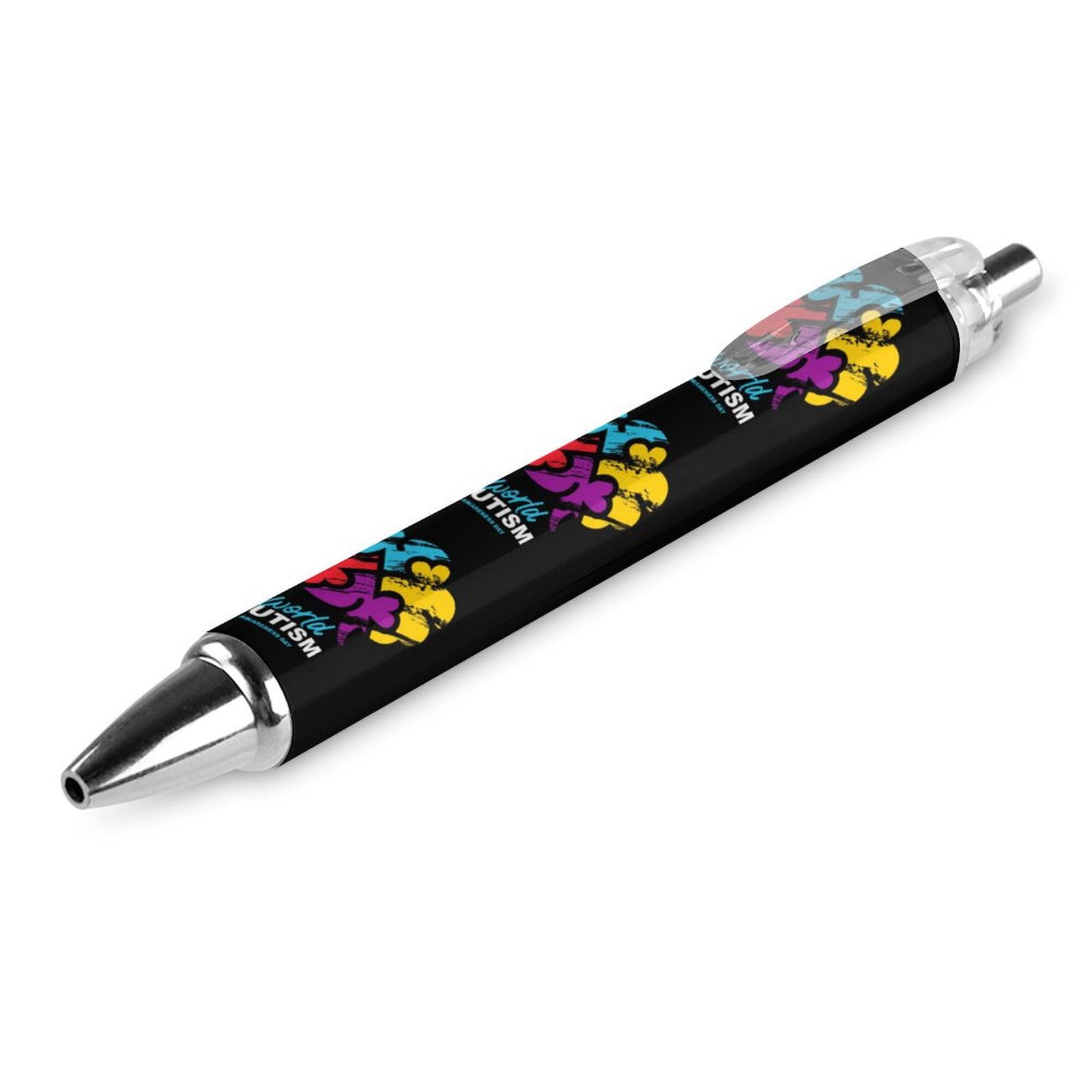 Autism Acceptance Week Ballpoint Pen Retractable Pens Black Writing Pen ...