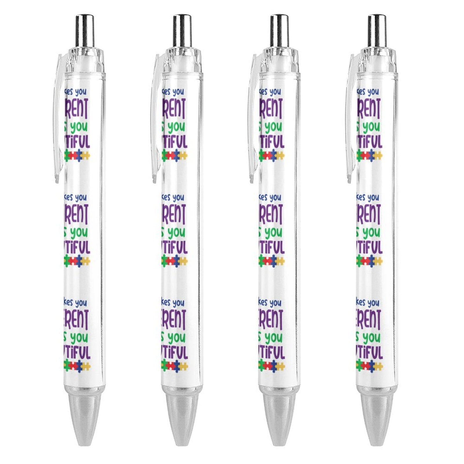 Autism Acceptance Week Ballpoint Pen Retractable Pens Black Writing Pen ...