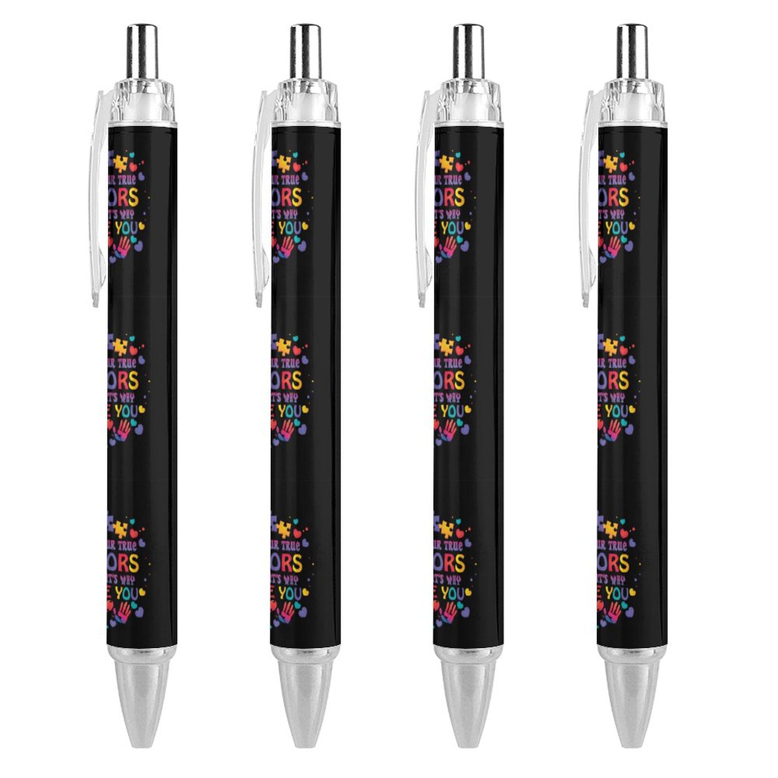 Autism Acceptance Week Ballpoint Pen Retractable Pens Black Writing Pen ...