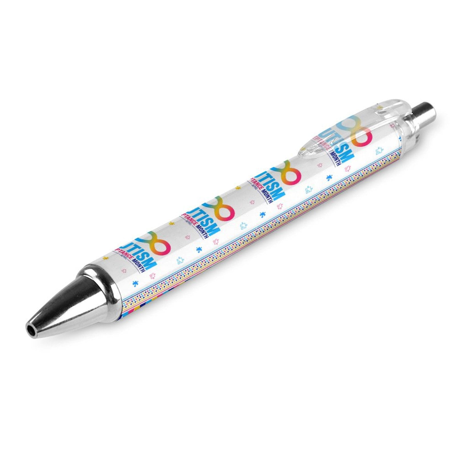 Autism Acceptance Week Ballpoint Pen Retractable Pens Black Writing Pen ...