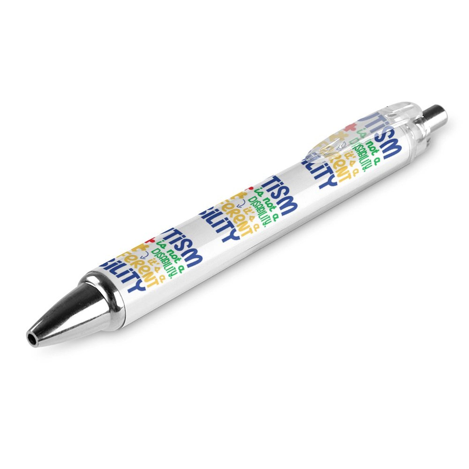 Autism Acceptance Week Ballpoint Pen Retractable Pens Black Writing Pen ...