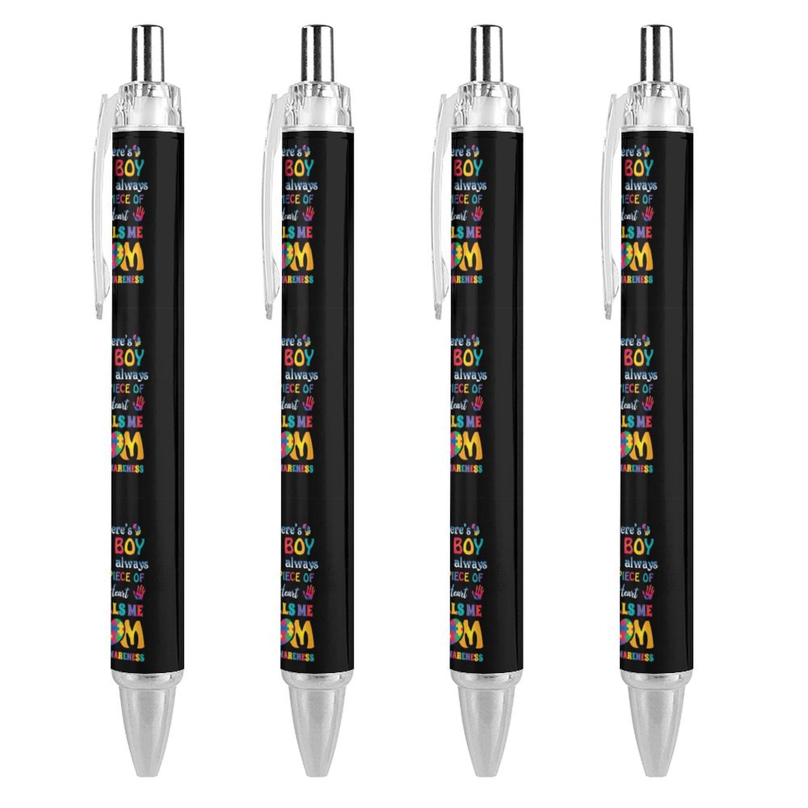 Autism Acceptance Week Ballpoint Pen Retractable Pens Black Writing Pen ...