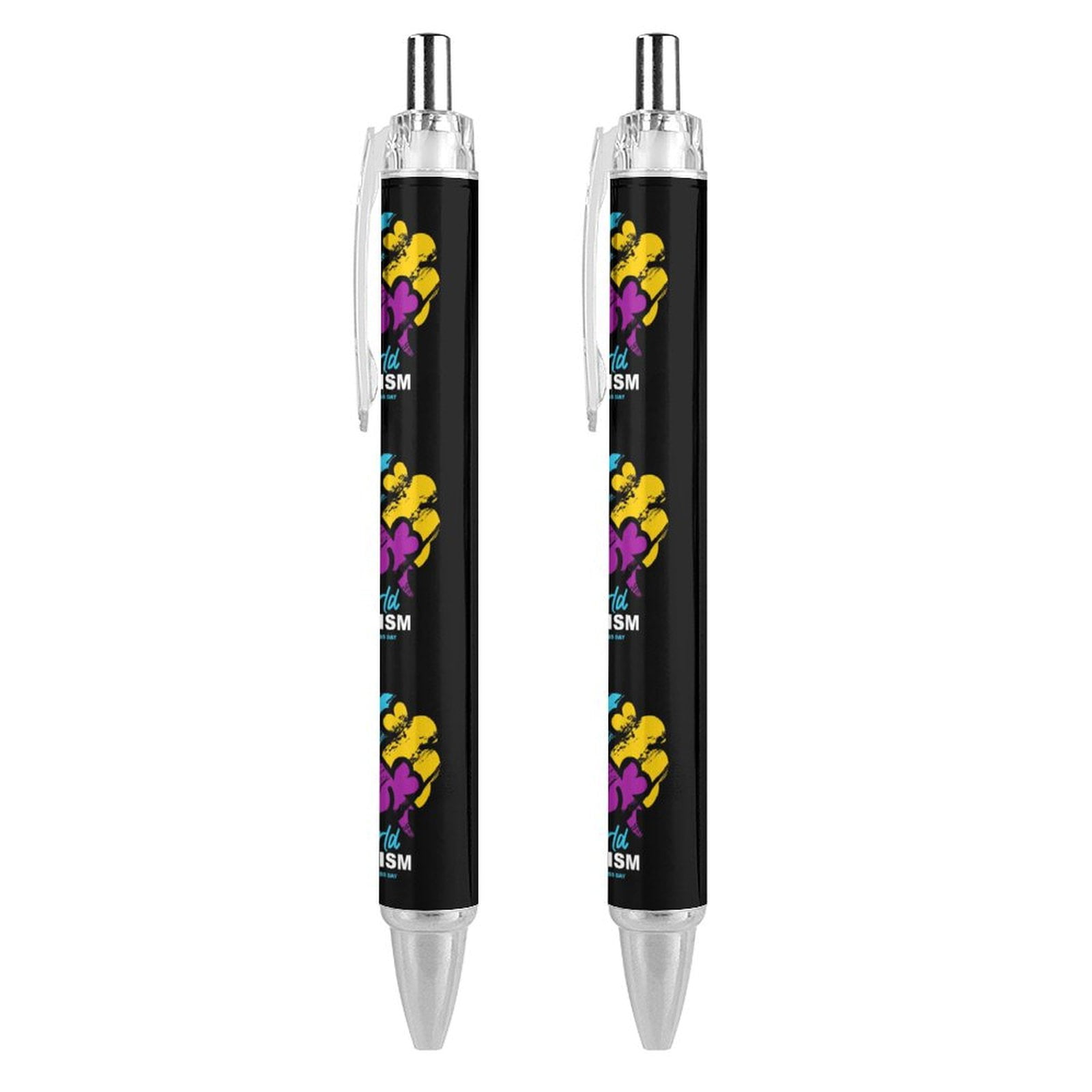 Autism Acceptance Week Ballpoint Pen Retractable Pens Black Writing Pen ...
