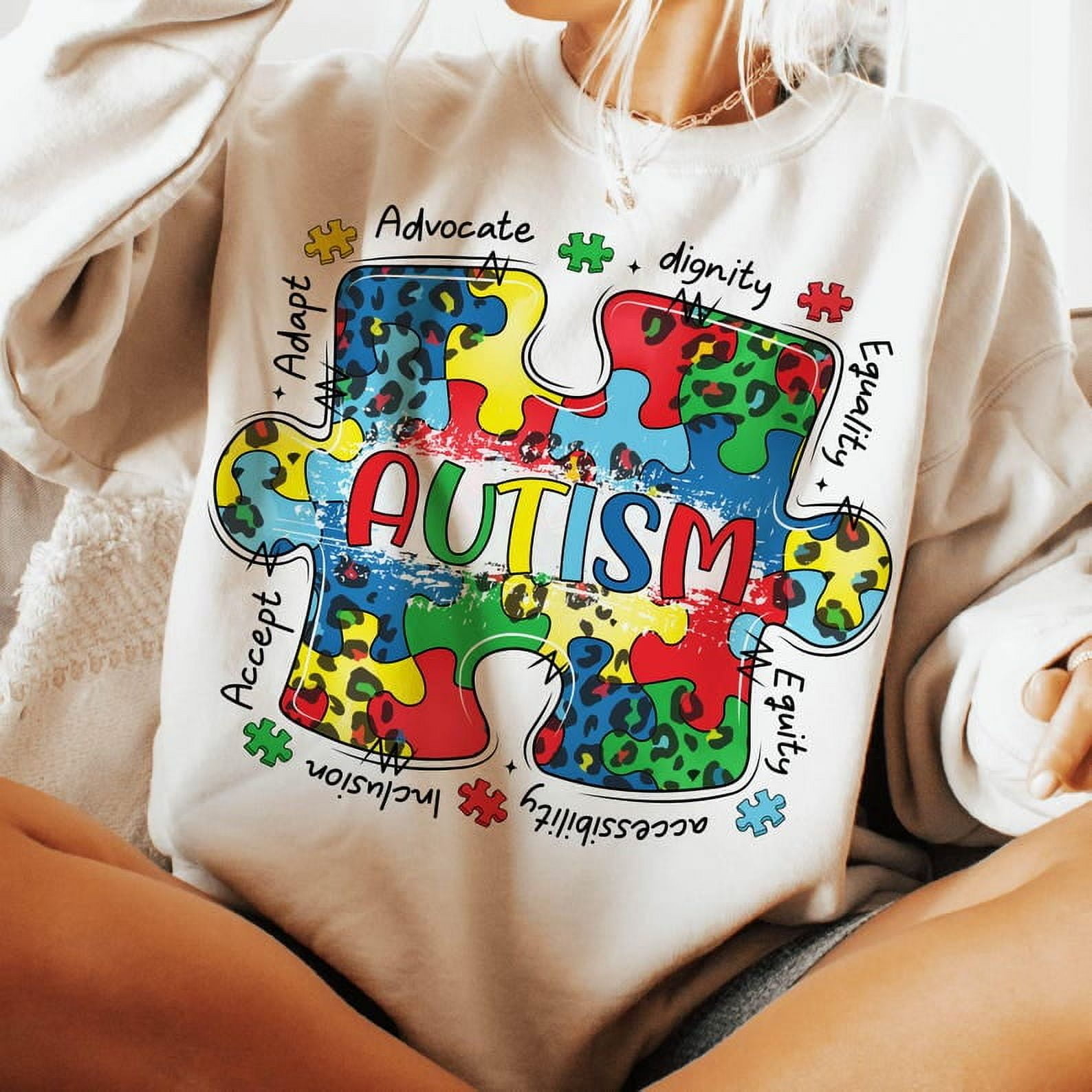 Autism Advocate Sweatshirt, Dignity Equality Crewneck, Awareness Month ...