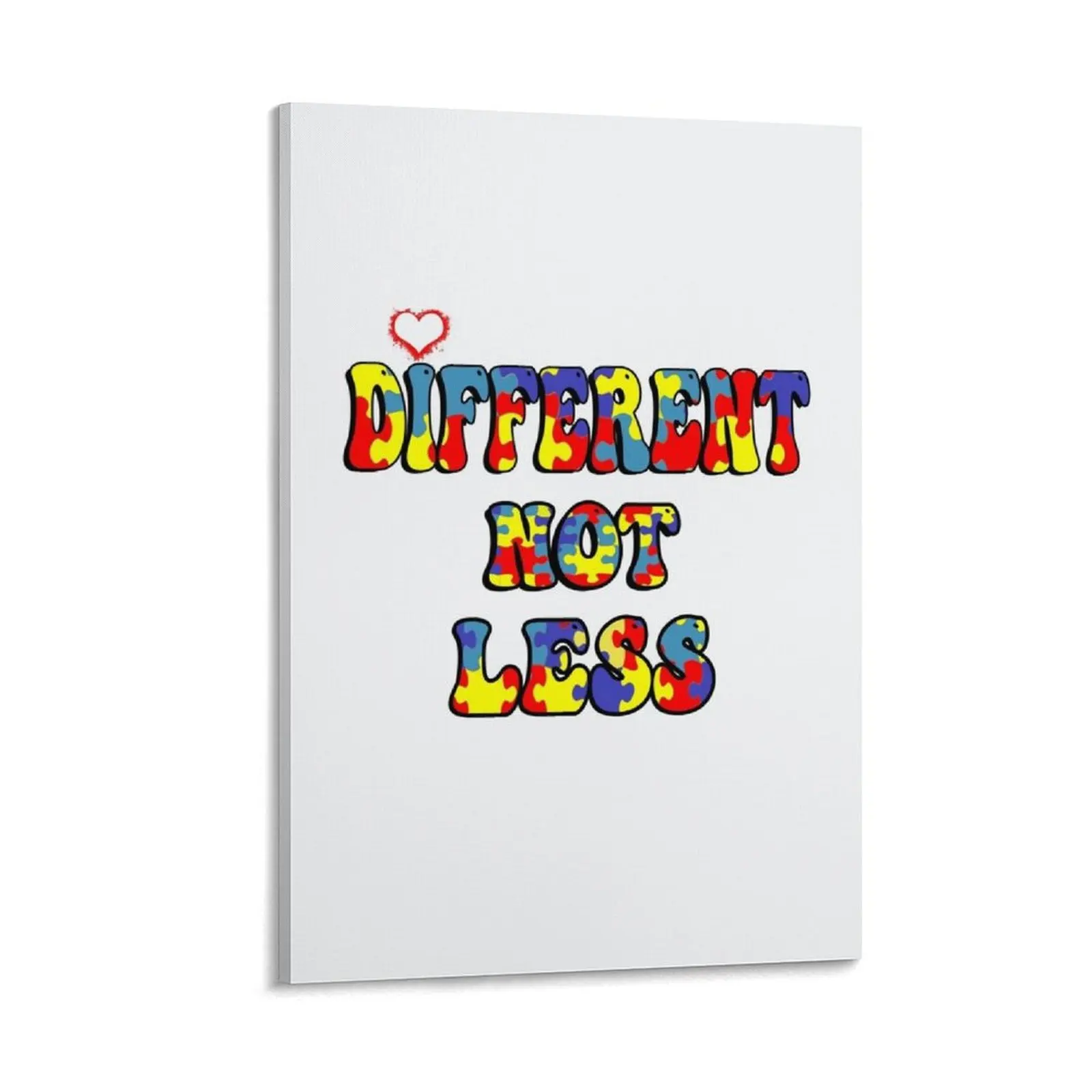 Autism Awarehess Different Not Less Autistic Inspiration Canvas ...