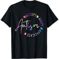 Autism Awareness Accept Adapt Advocate Autism Mom Teacher T-Shirt ...