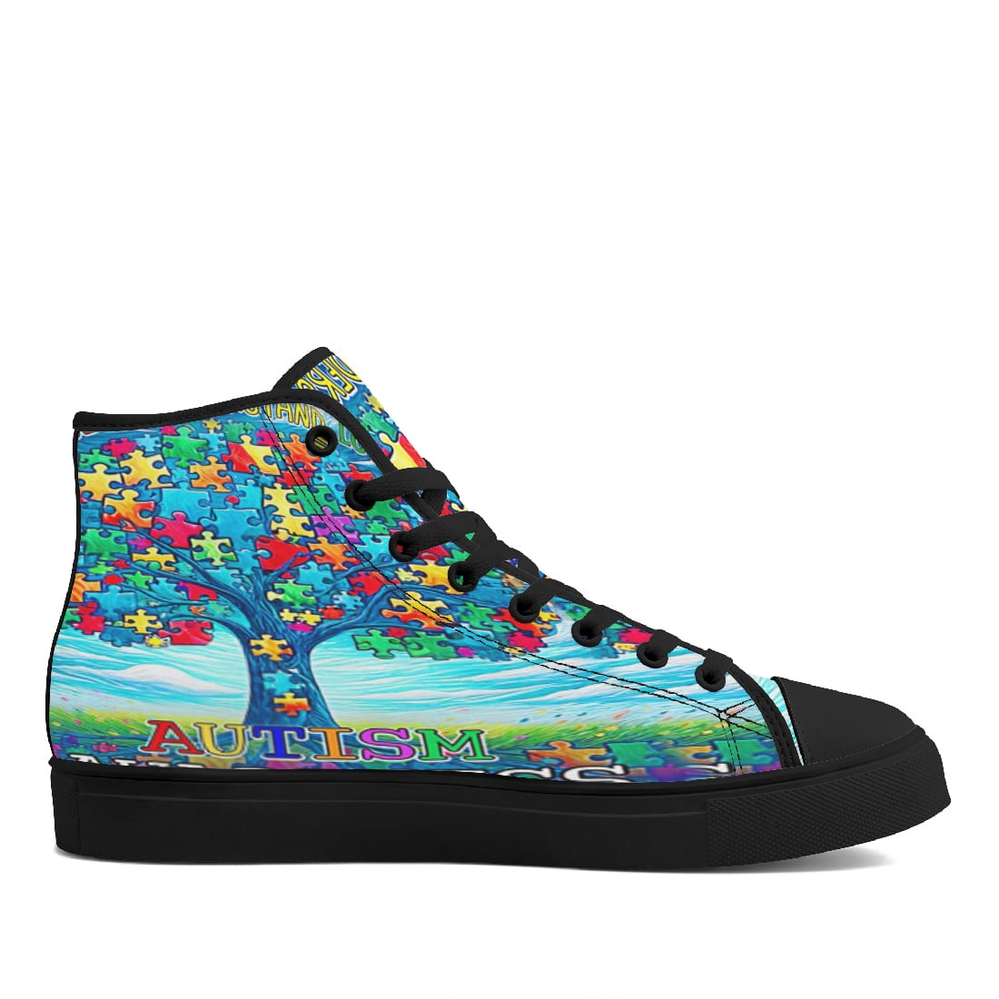 Autism Awareness Accept Under Stand Love High Top Canvas Shoes Sneakers ...