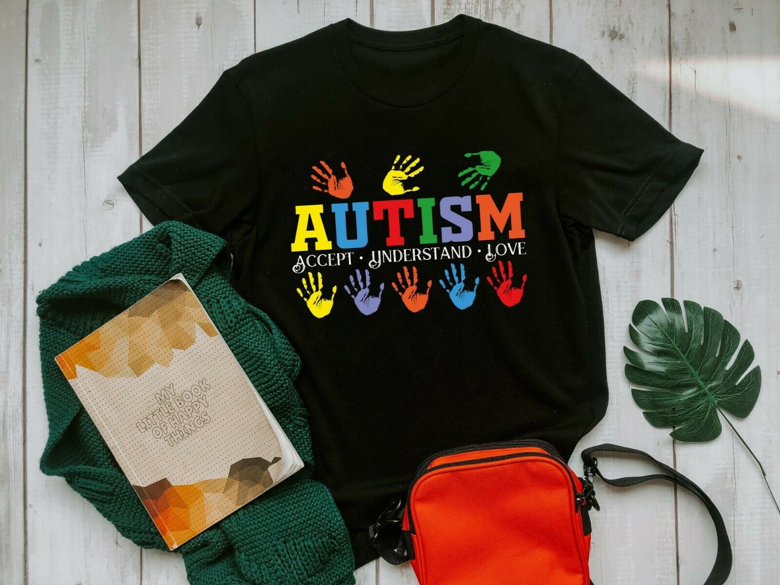 Autism Awareness Accept Understand Love Handprint Autism Gift Shirt ...
