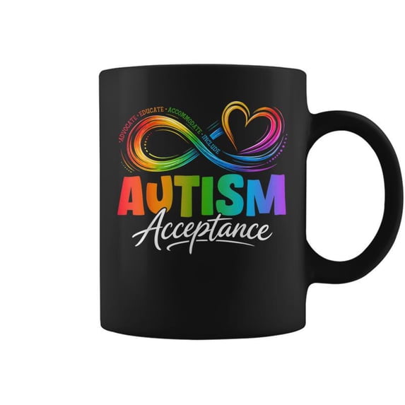 Autism Awareness Acceptance Infinity Symbol Advocate Educate Coffee ...