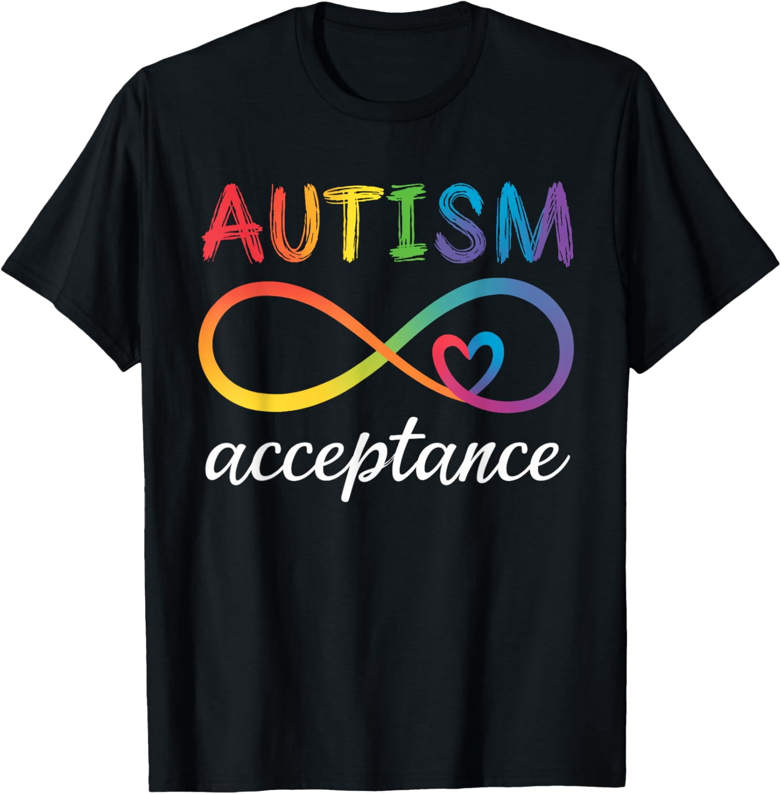 Autism Awareness Acceptance Infinity Symbol Advocate Educate T-Shirt ...