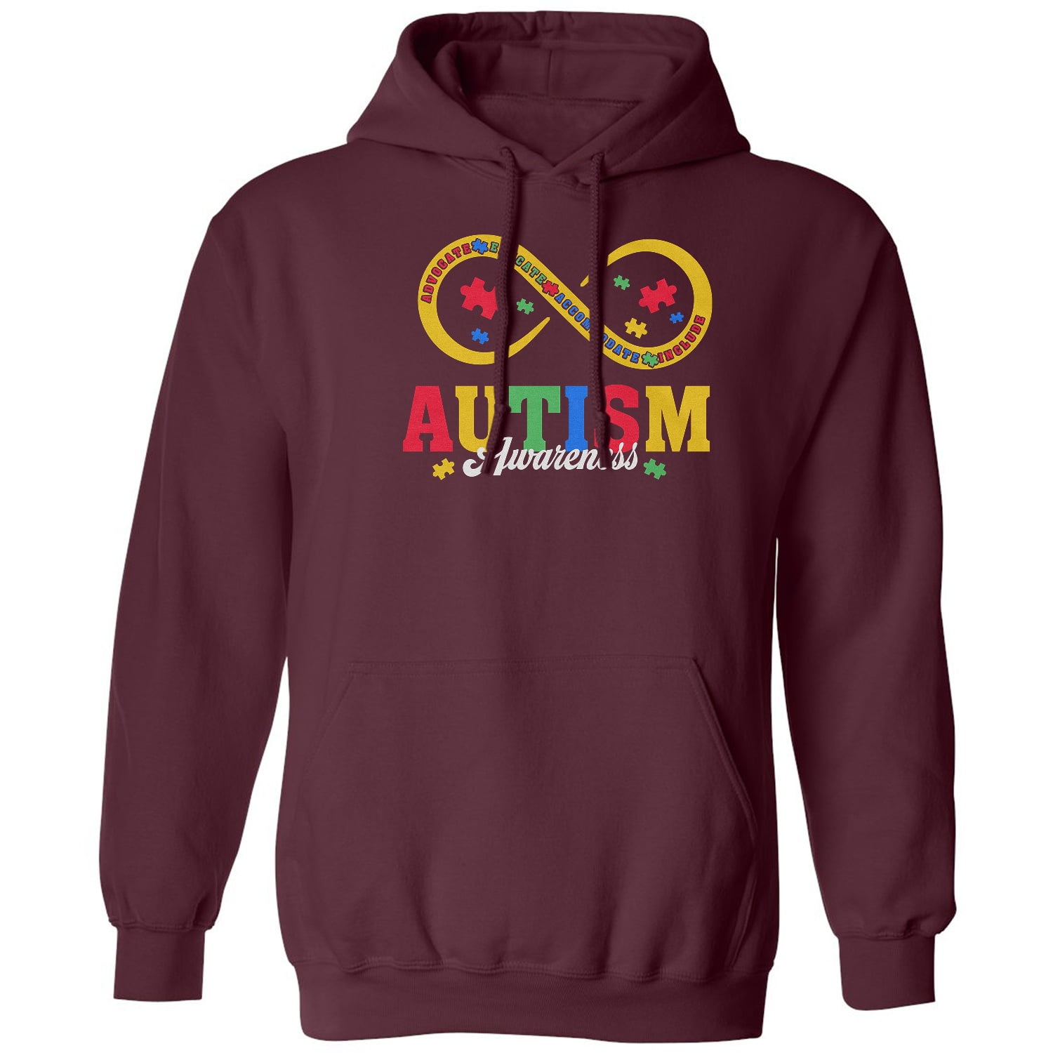 Autism Awareness Acceptance - Infinity Symbol Unisex Hooded Sweatshirt ...
