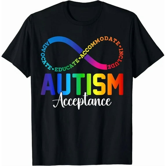 Autism Awareness Acceptance Infinity Symbol Unisex S-5XL T-Shirt ...