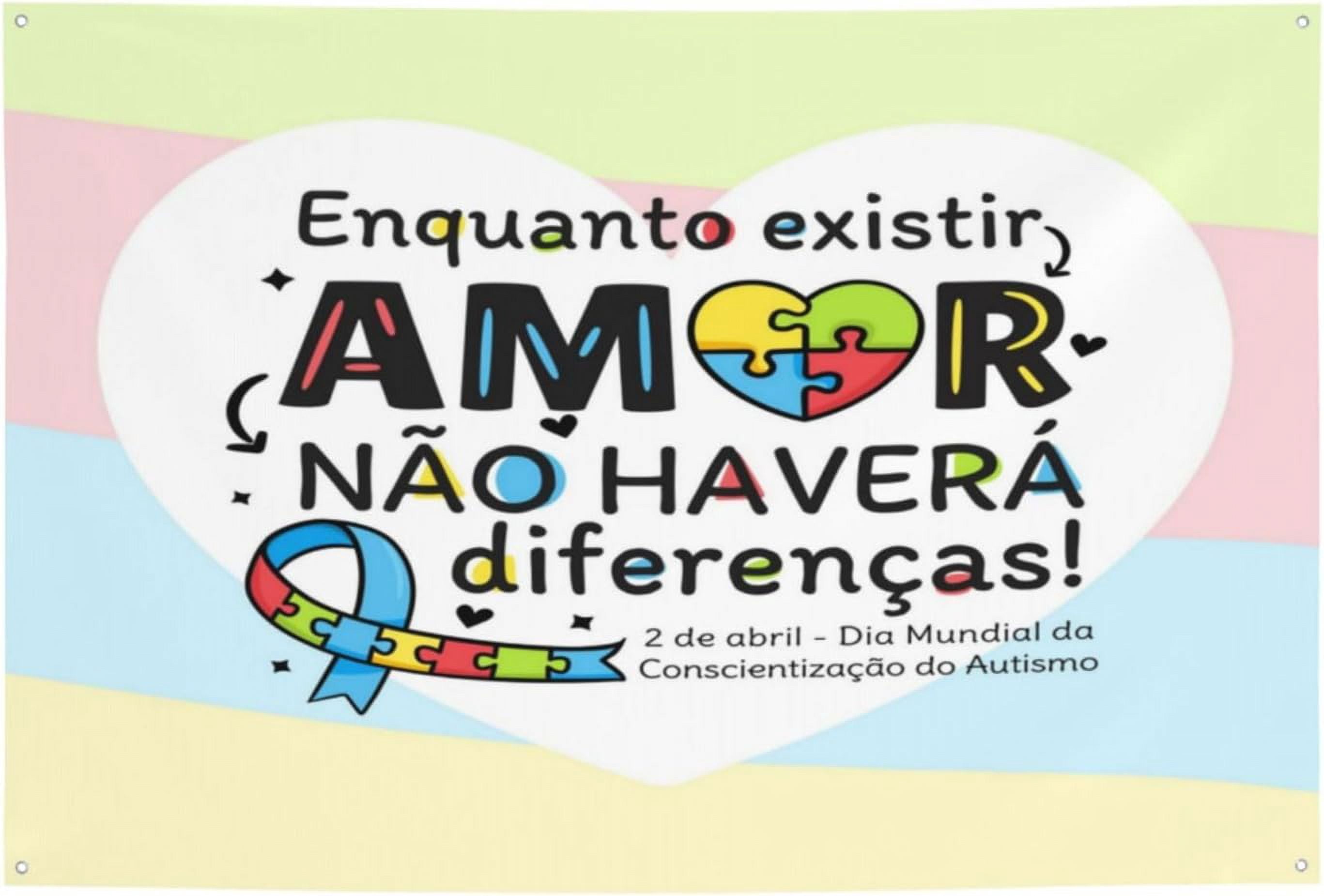 Autism Awareness Acceptance Month Banner Large Background Backdrop Flag ...