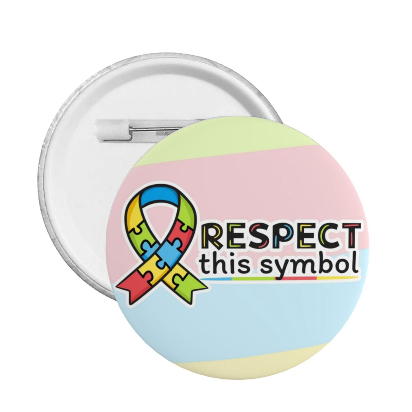Autism Awareness Acceptance Month Pin Button Badge, Personalised Button ...
