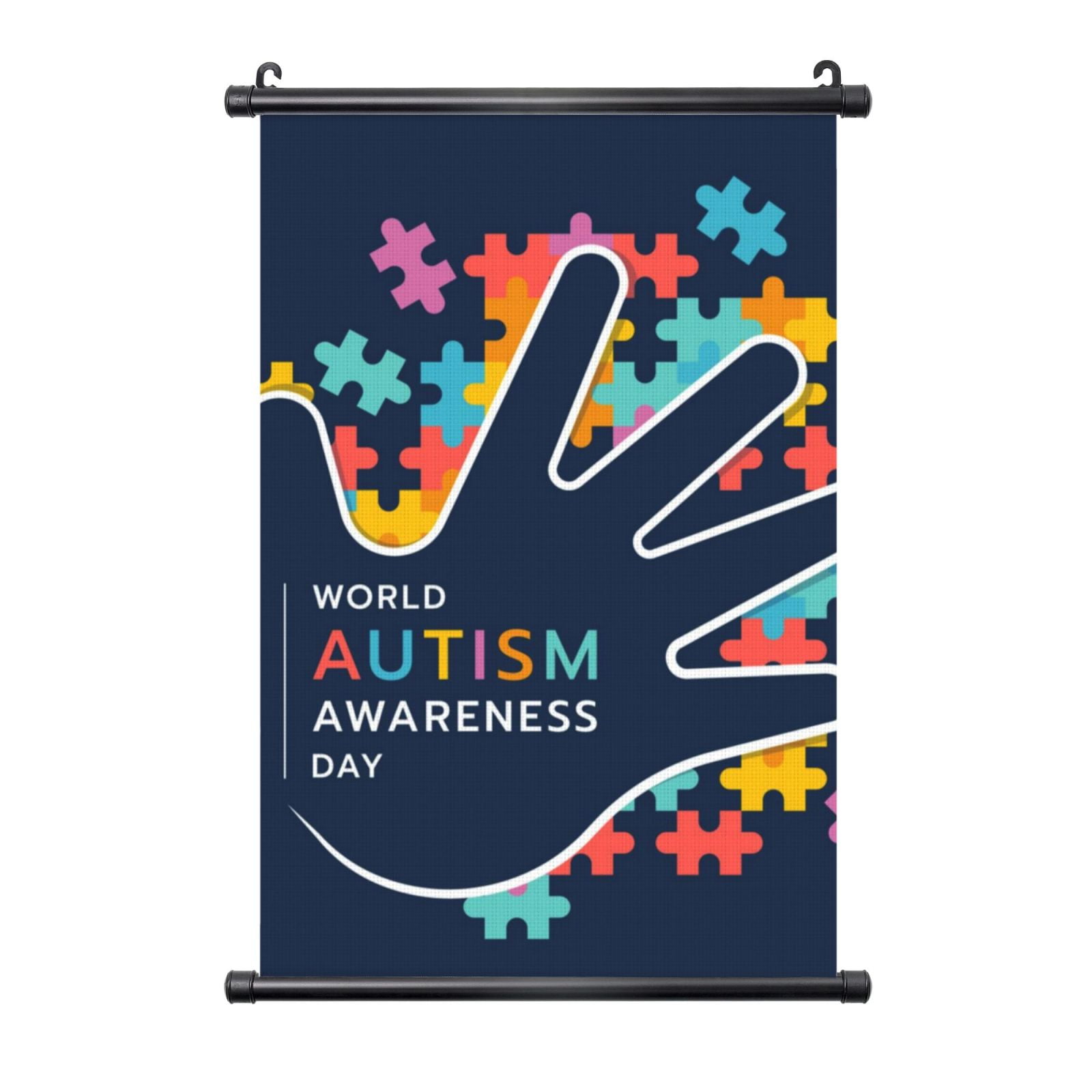 Autism Awareness Acceptance Month Poster Wall Art Banner Backdrop ...