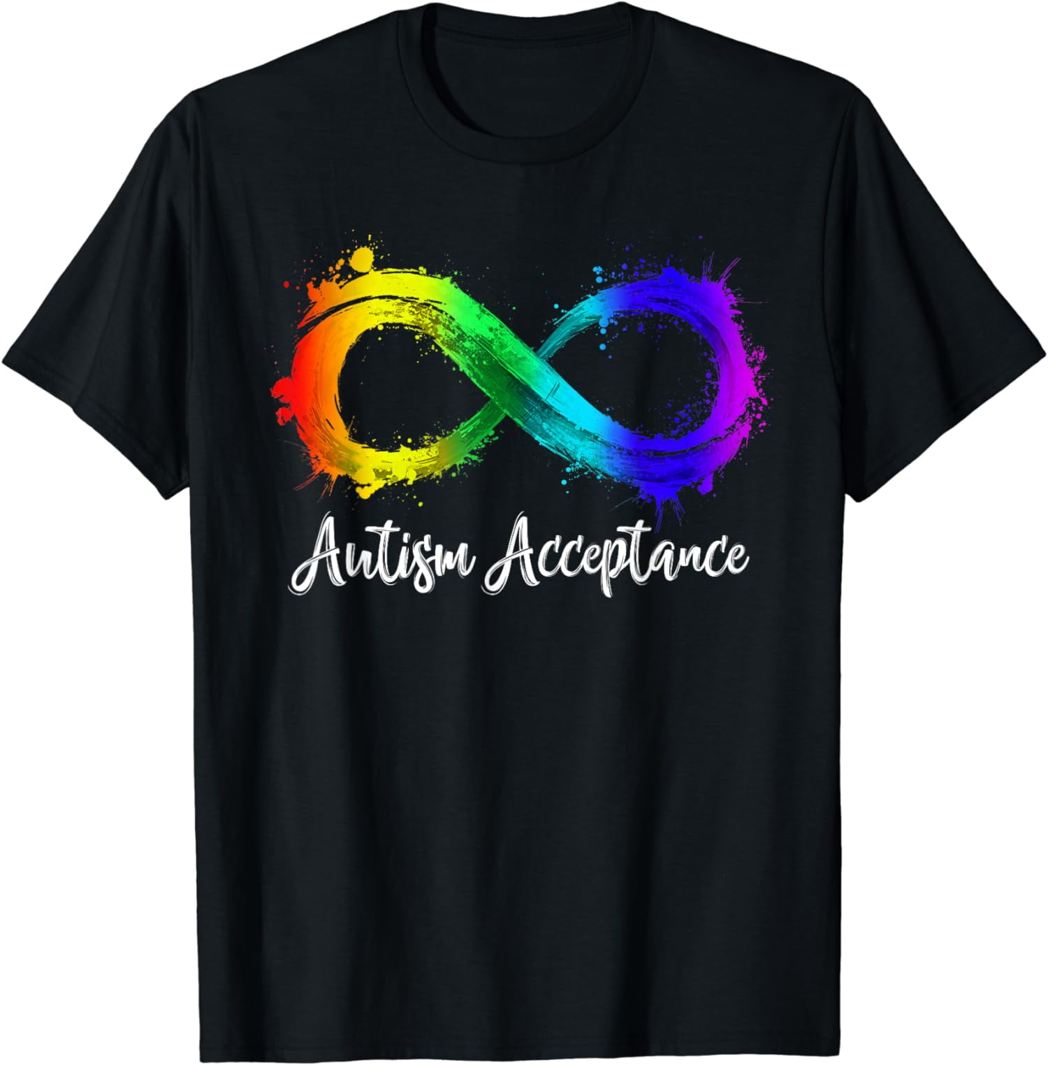 Autism Awareness Acceptance Rainbow Infinity Symbol T-Shirt - Walmart.com