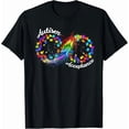 Autism Awareness Acceptance Rainbow Infinity Symbol Womens T-Shirt ...