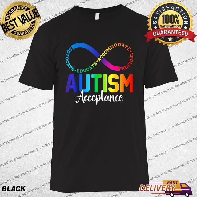Autism Awareness Acceptance Shirt, Infinity Symbol Men Women T-Shirt ...