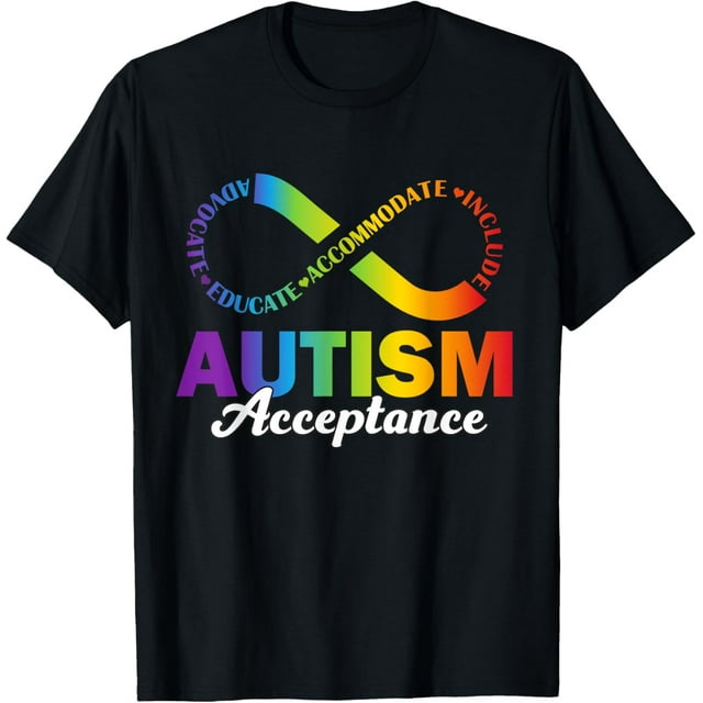 Autism Awareness Acceptance Shirt Infinity Symbol T-Shirt - Walmart.com