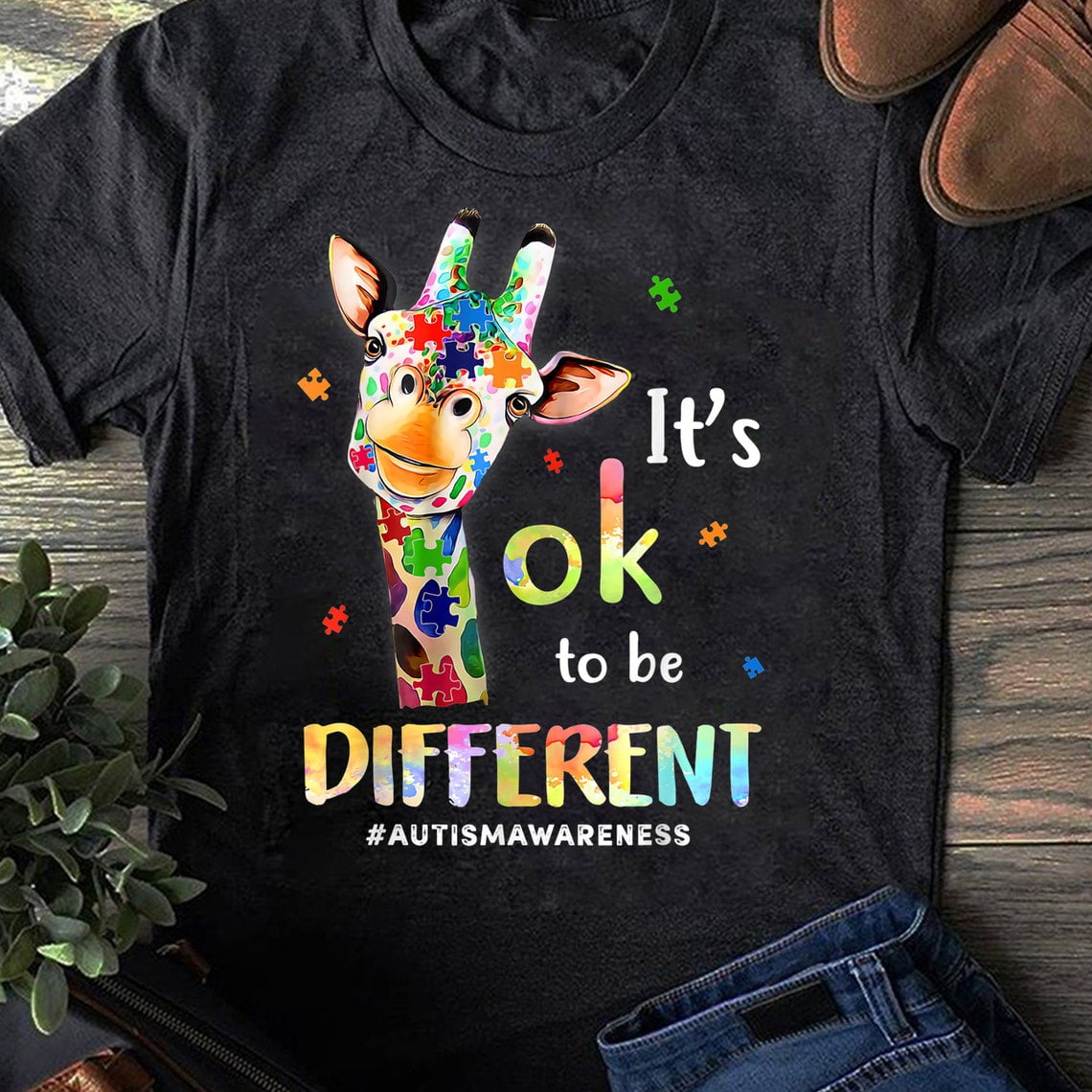 Autism Awareness Acceptance Women Kid Its To Be Different T-Shirt ...