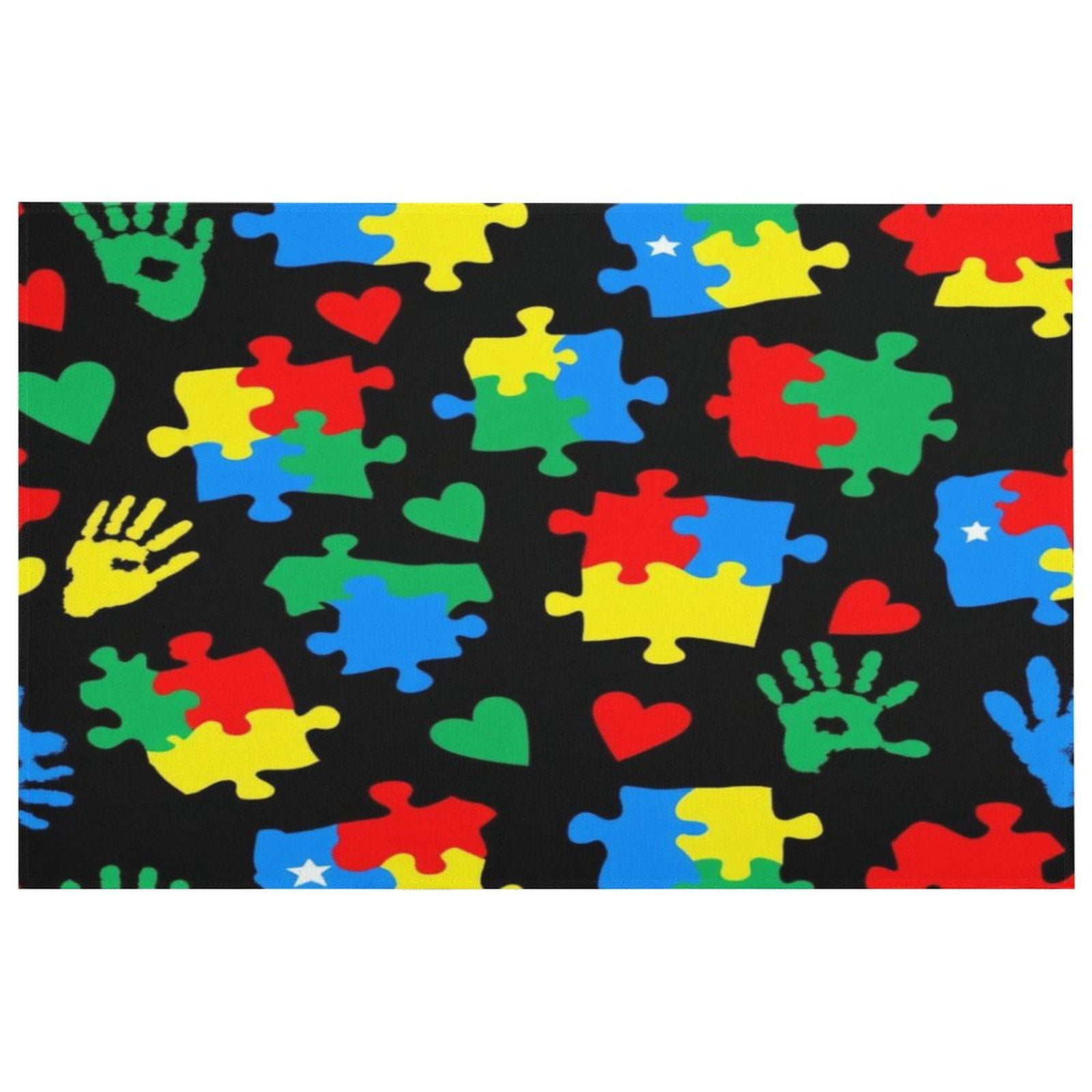Autism Awareness Adult Home Decor Bedroom Living Room Crystal Velvet ...