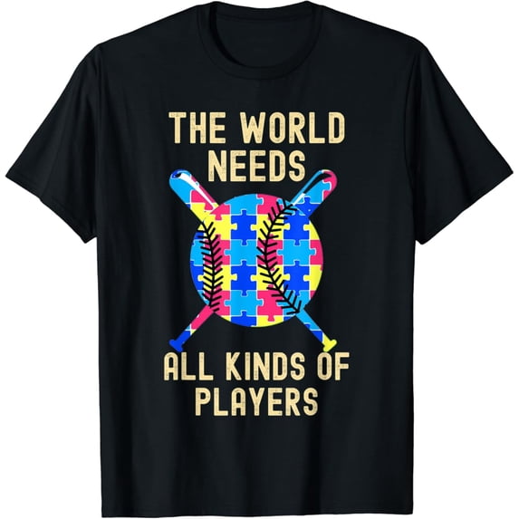 Autism Awareness All Kinds Minds Autistic Support Baseball T-Shirt Gift ...