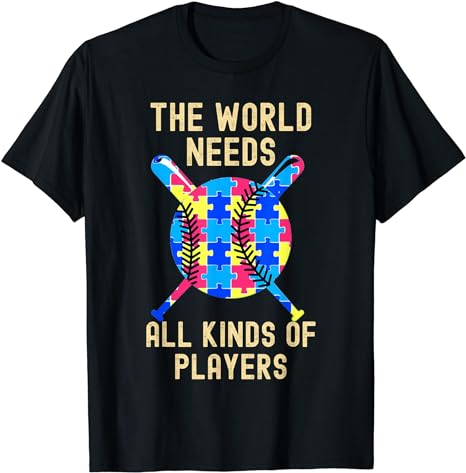 Autism Awareness All Kinds Minds Autistic Support Baseball T-Shirt ...