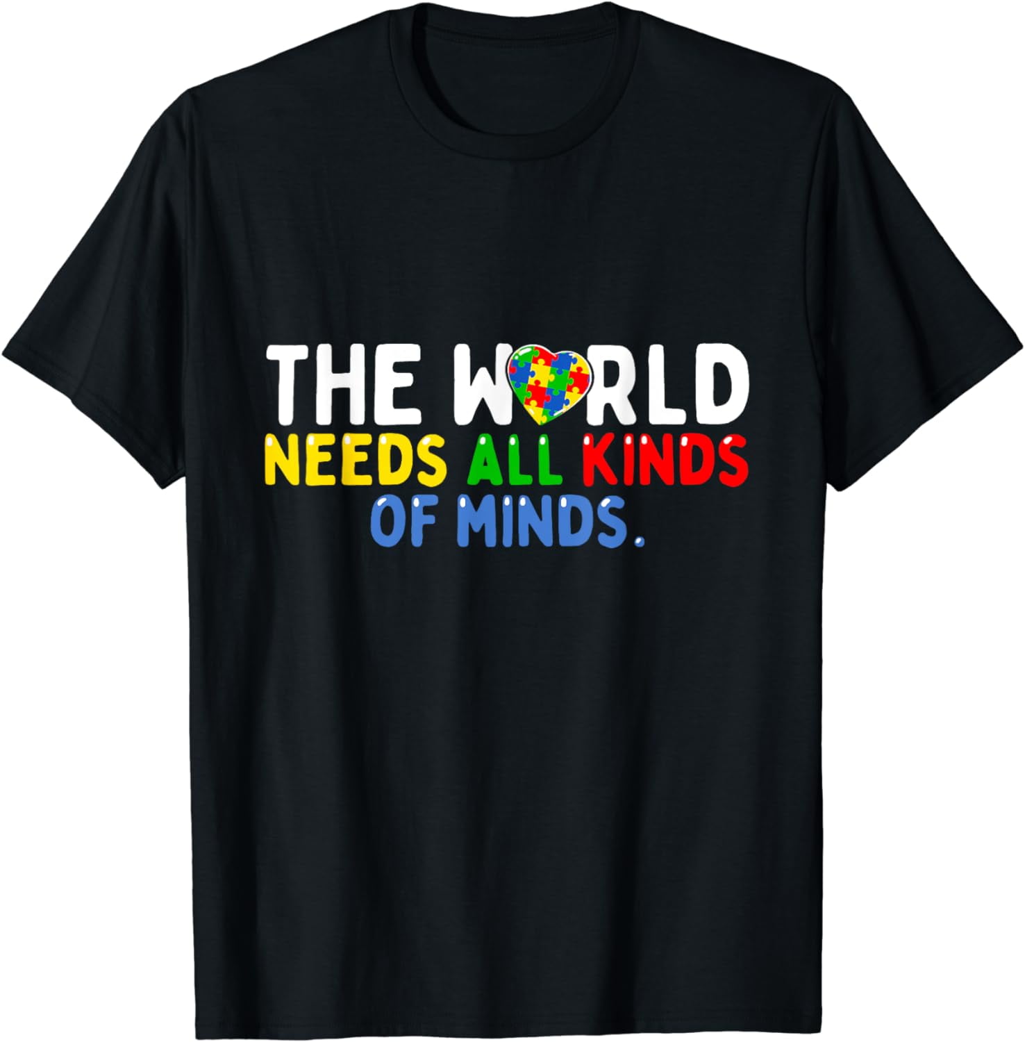 Autism Awareness All Kinds Of Minds Autistic Support T-Shirt - Walmart.com