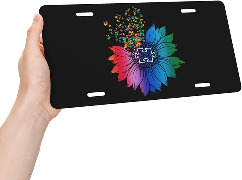 Autism Awareness American Flag License Plate Cover Car Truck Front ...