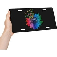 Autism Awareness Puzzle Piece Pattern License Plate Frame - Walmart.com