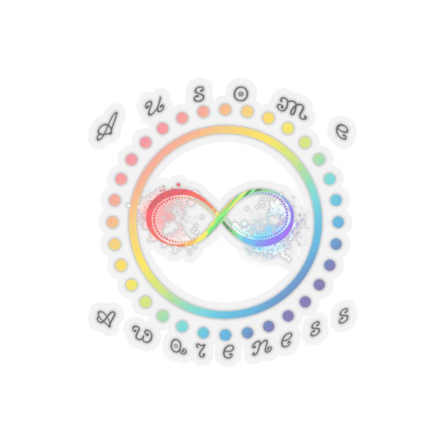 Autism Awareness, Ausome Awareness Infinity Sign Kiss-Cut Stickers ...