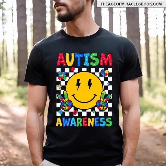 Autism Awareness Autism Squad Support Smile Face Men T-shirt - Walmart.com