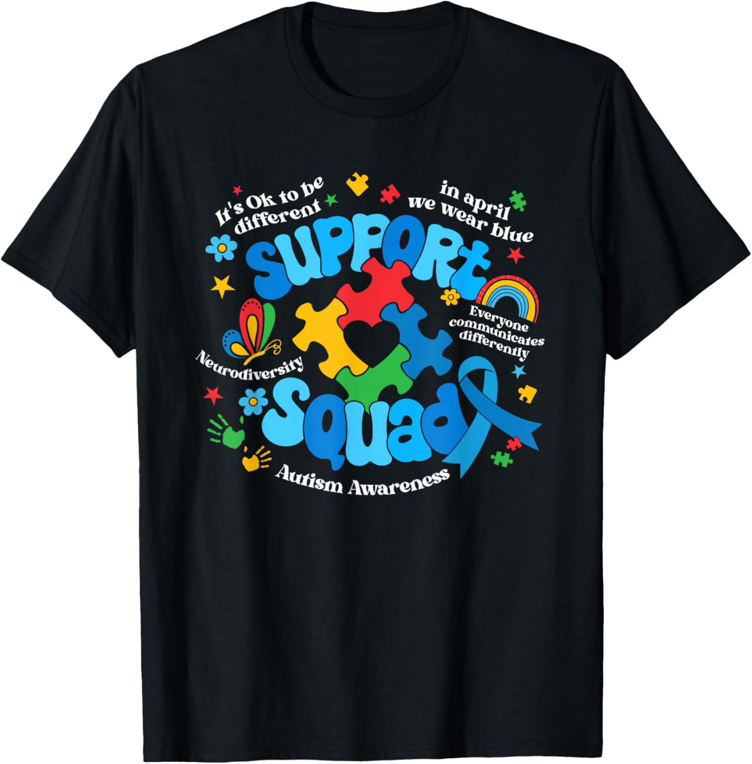 Autism Awareness Autism Support Squad Family T-Shirt - Walmart.com