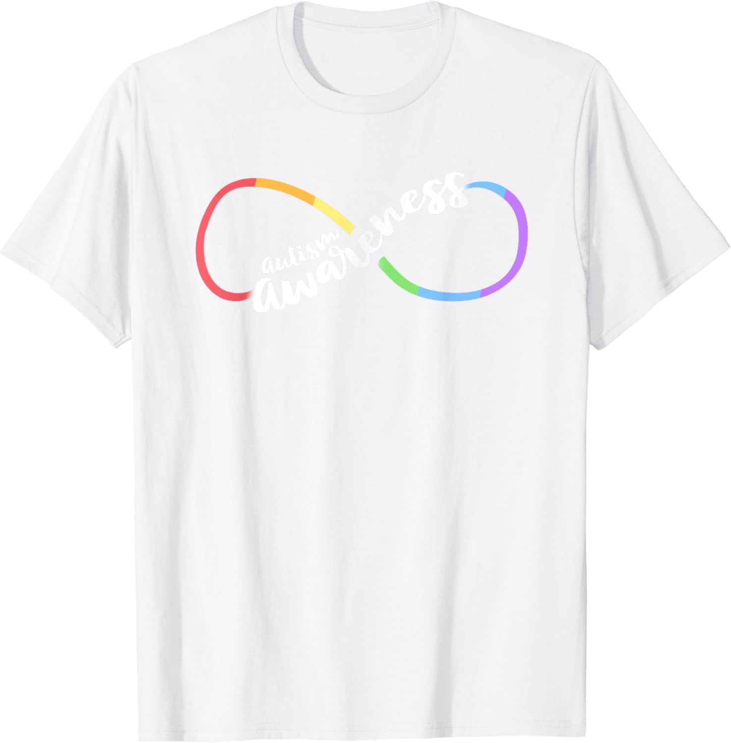 Autism Awareness Autistic Acceptance Rainbow Infinity Symbol T-Shirt ...