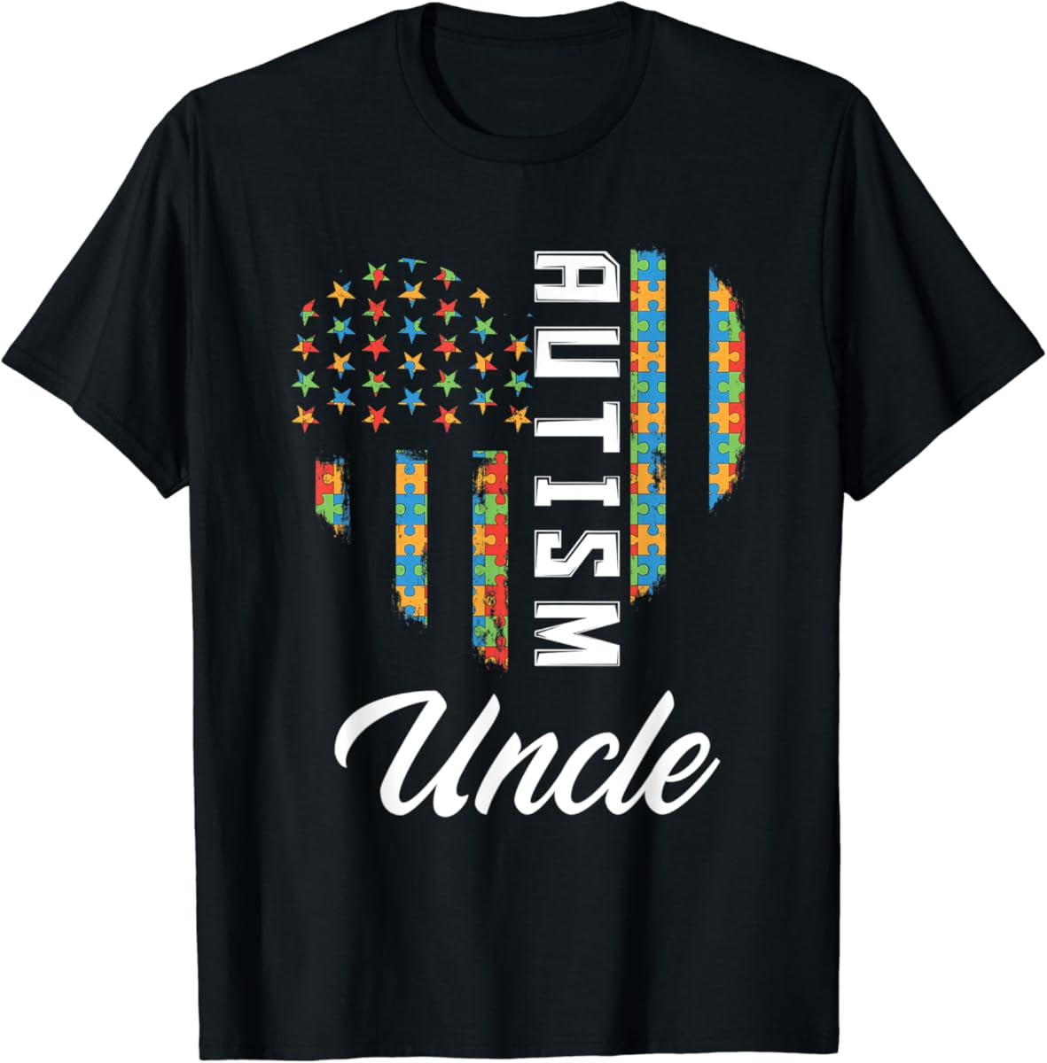 Autism Awareness Autistic Niece Nephew Proud Autism Uncle T-Shirt Gift ...