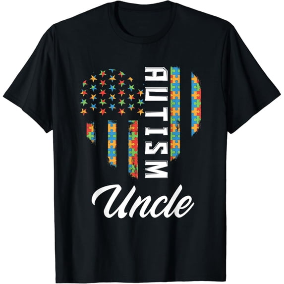 Autism Awareness Autistic Niece Nephew Proud Autism Uncle T-Shirt Gift ...