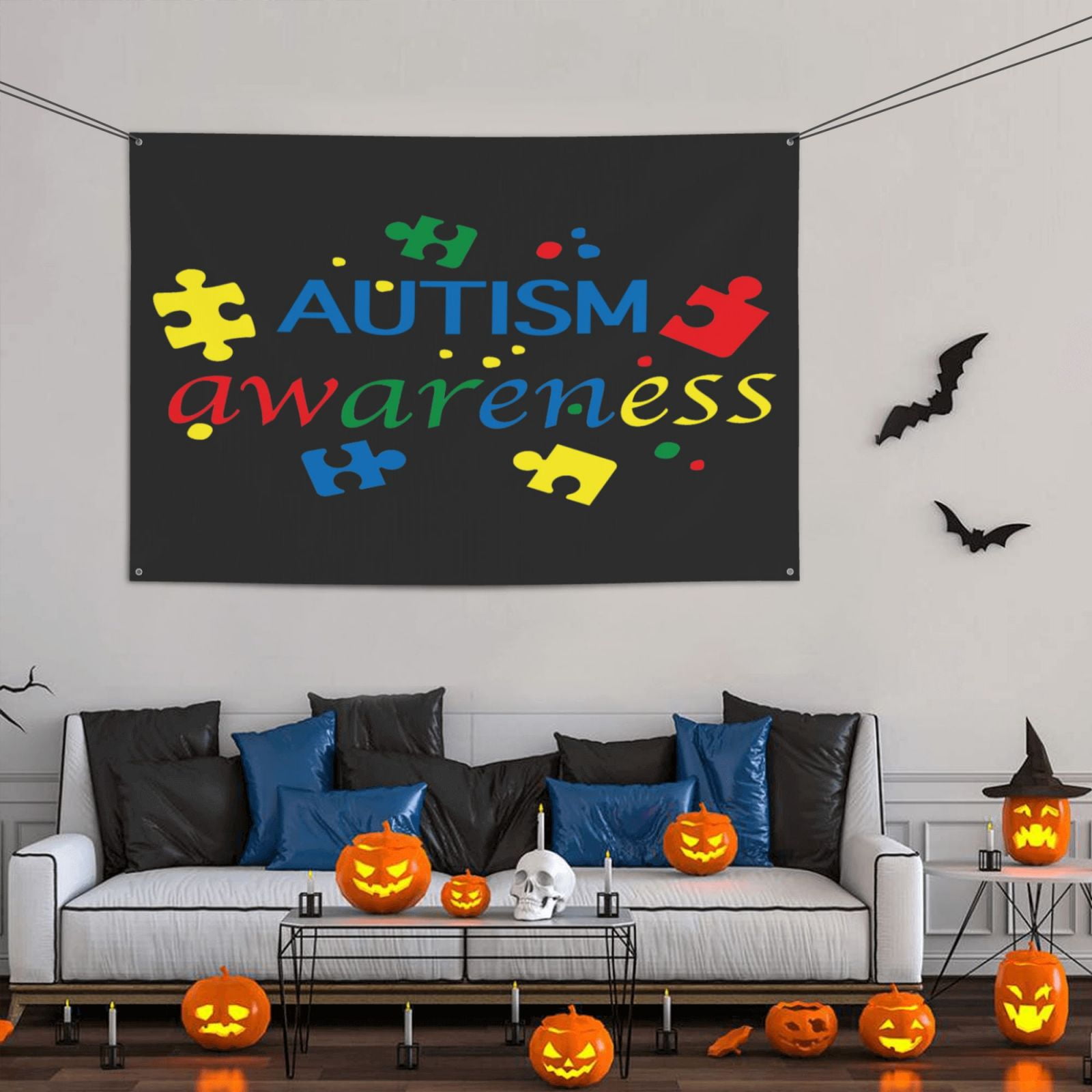 Autism Awareness Background Banner Courtyard Garden Decoration Banner ...