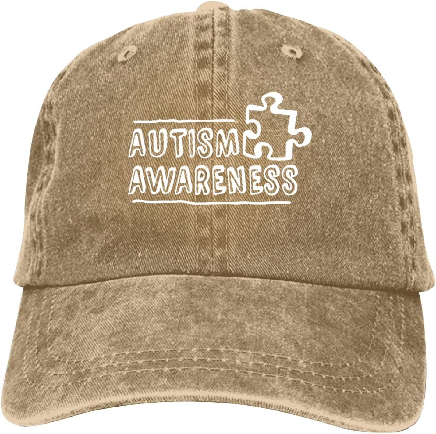 Autism Awareness Baseball Cap Vintage Adjustable Washed Hats Cowboy ...