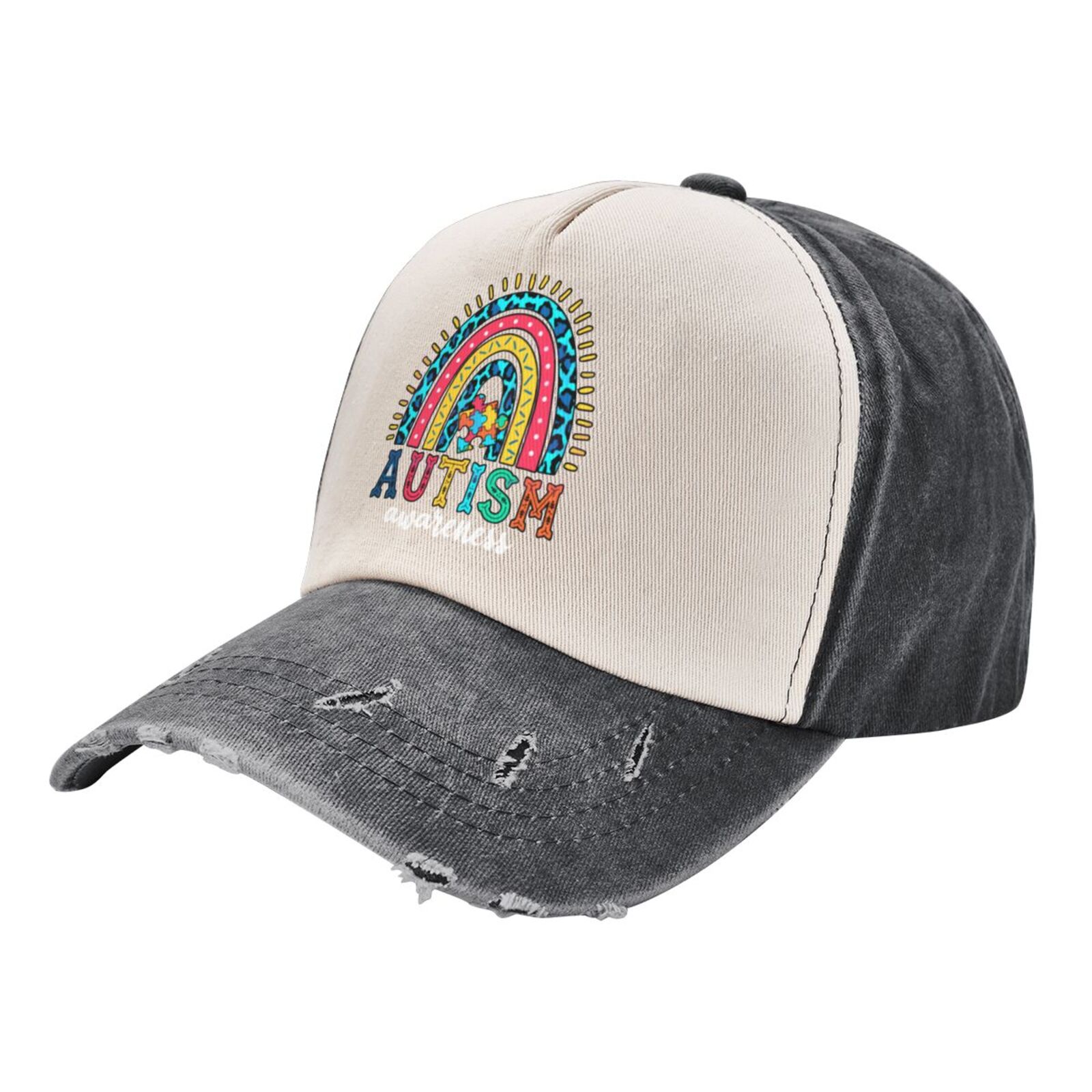 Autism Awareness Baseball Cap Vintage Denim Adjustable Sport Dad Hat ...